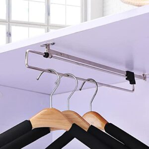 ONIIZ Wardrobe top Mounted Clothes Rail, Drying Rack, Telescopic Clothes Rail, Cloakroom Hanger, Furniture Hardware Accessories 20inch