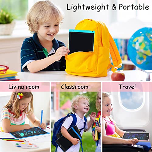 12 Pcs LCD Writing Tablet 8.5 Inch Colorful Drawing Pad for Kids Reusable Electronic Doodle Board Drawing Tablet Educational Learning Toys Gift for Girl Boy Age 3 4 5 6 7 8 Toddler Office School Home