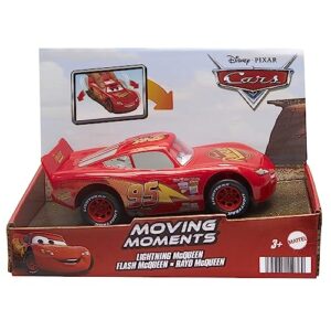 Mattel Disney and Pixar Cars Moving Moments Toy Car with Moving Eyes & Mouth, Lightning McQueen Race Car, 7 inches Long (Amazon Exclusive)