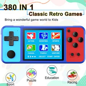 Beico Handheld Game Console for Kids Adults 3.0" Large Screen Built in 270 Classic Retro Video Games Seniors Electronic Games Consoles Birthday Present (Blue)