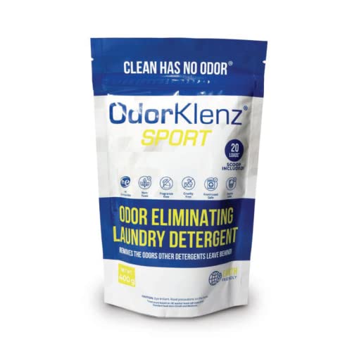 OdorKlenz Sports Laundry Detergent, Powder, Stain Removal, Remove Sweat Odors, Non-toxic, Unscented