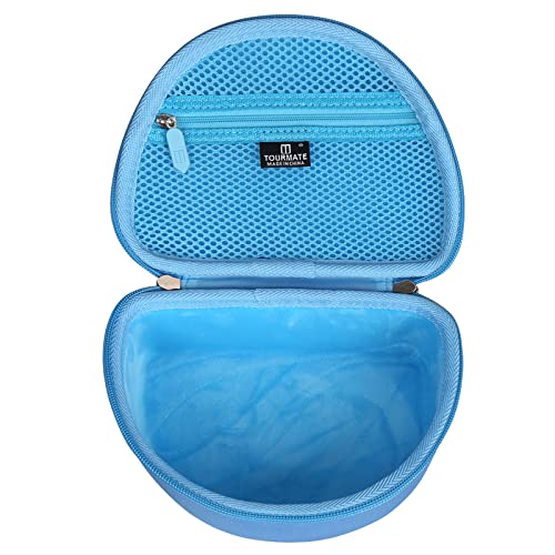 Tourmate Hard Travel Case for Philips K4206 Kids Wireless On-Ear Headphones/iClever HS19 Kids Headphones/RORSOU R10 On-Ear Headphones, Protective Carrying Storage Bag (Blue, Case Only)