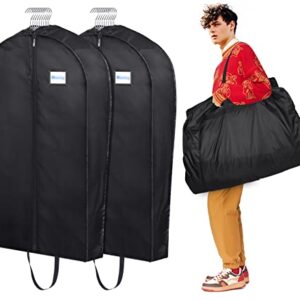 MISSLO 1 Pack 43" Garment Bag + 1 Pack 2 Clothing Rack