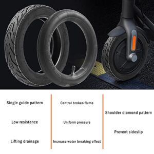 10x2.125 Tire with Inner Tube 10 inch for Segway Ninebot F20 F25 F30 F40 F Series Heavy Duty Replacement Wheels Parts Inner Tube Tire for Electric Scooter Accessories (Black)