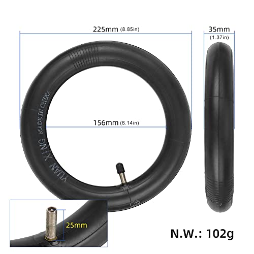 10x2.125 Tire with Inner Tube 10 inch for Segway Ninebot F20 F25 F30 F40 F Series Heavy Duty Replacement Wheels Parts Inner Tube Tire for Electric Scooter Accessories (Black)