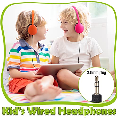 50 Pack Classroom Headphones Bulk Adjustable School Wired Headphone Over The Head Student Headphones Earbuds Multicolor on Ear Headphone Wired Headphone for Kids Adults School Library Testing Centers