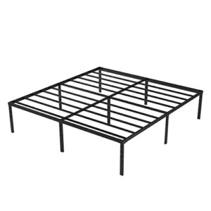 NEW JETO Metal Bed Frame-Simple and Atmospheric Metal Platform Bed Frame, Storage Space Under The Bed Heavy Duty Frame Bed, Durable King Size Bed Frame, 18 Inch, King