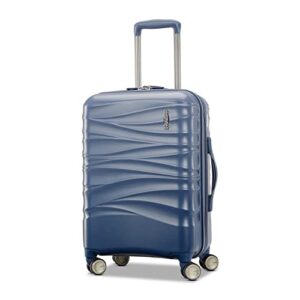 american tourister cascade hardside expandable luggage wheels, slate blue, 20-inch spinner