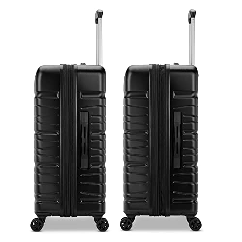 Samsonite Evolve SE Hardside Expandable Luggage with Double Wheels, Bass Black, Large Spinner