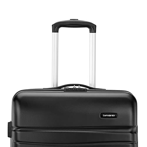 Samsonite Evolve SE Hardside Expandable Luggage with Double Wheels, Bass Black, Large Spinner