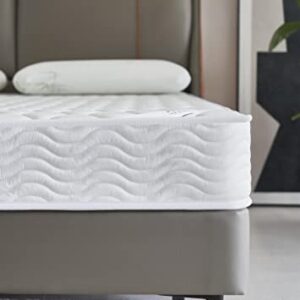 Full Size - 6 Inch Homelife Innerspring Hybrid Mattress with Comfort Foam Top Layer & Pocket Coil Springs - Rolled in a Box - Oliver & Smith