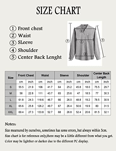 COOFANDY Men's Cotton Henley Shirt Long Sleeve Slim Fit Linen Casual Summer Beach Hippie T Shirt Light Grey