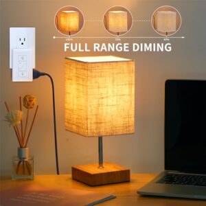 Plug in Lamp Dimmer (Smart Plug in Lamp Dimmer +Remote) Digital Dimmer Light Switch for Dimmable LED/CFL Lights and Incandescent/Halogen, White