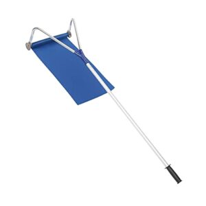 B Baosity Lightweight Snow Rake Durable Cleaning Tool Telescopic Rooftop Snow Removal Tool Removable with Wheels Adjustable Length for Garden, Argent