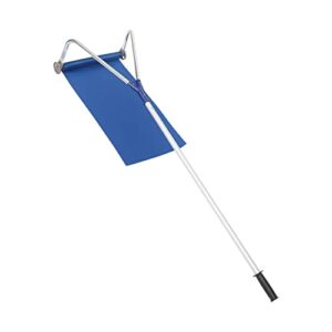 B Baosity Lightweight Snow Rake Durable Cleaning Tool Telescopic Rooftop Snow Removal Tool Removable with Wheels Adjustable Length for Garden, Argent