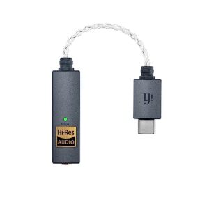 iFi GO link - DAC & Amplifier - USB-C to 3.5mm Adapter - Improve Headphone Sound from any Device - Gold-plated 3.5mm Headphone Socket – Flexible Cable - Supports Hi-Resolution 32-bit/384kHz/DSD256/MQA