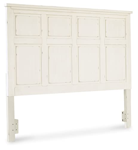 Signature Design by Ashley Braunter Farmhouse Panel Headboard ONLY, King/California King, White