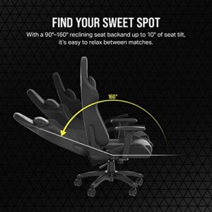 Corsair TC100 Relaxed Gaming Chair, One Size, Black