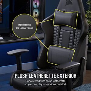 Corsair TC100 Relaxed Gaming Chair, One Size, Black