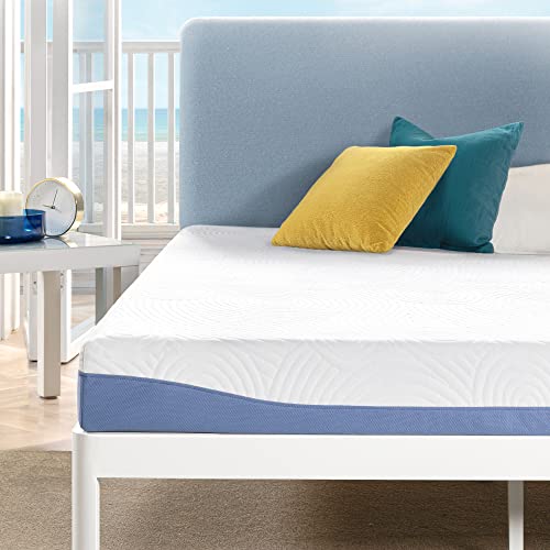 Mellow 6 Inch Cooling Gel-Infused Memory Foam Bed Mattress, Medium Firm Sleep and Breathable Fabric Cover, Full, Mattress in A Box