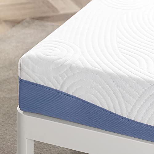 Mellow 6 Inch Cooling Gel-Infused Memory Foam Bed Mattress, Medium Firm Sleep and Breathable Fabric Cover, Full, Mattress in A Box