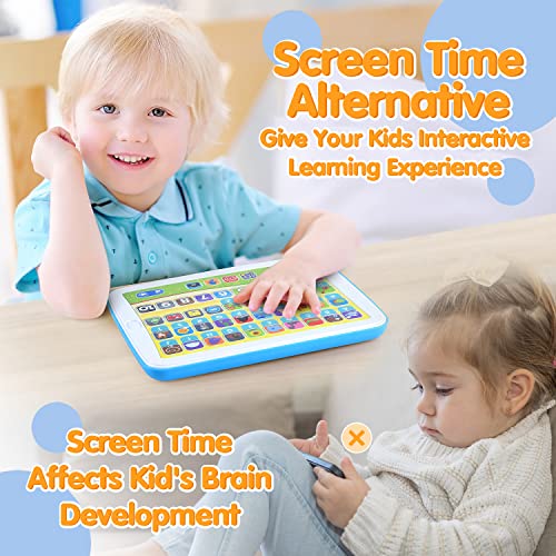 Bilingual Spanish & English Learning Toys for Toddlers 1-3, Kids Interactive Learning Tablet, Childrens Alphabet ABC / Words / Numbers / Colors Learning Pad, Education Toy for Babies 24 Month+