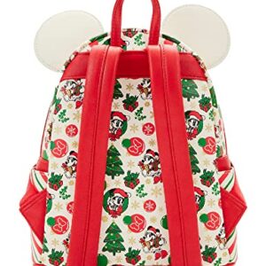 Loungefly Minnie Mouse Christmas Holiday Themed Womens Double Strap Shoulder Bag Purse