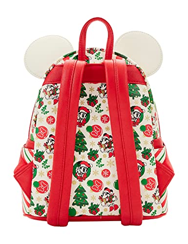 Loungefly Minnie Mouse Christmas Holiday Themed Womens Double Strap Shoulder Bag Purse