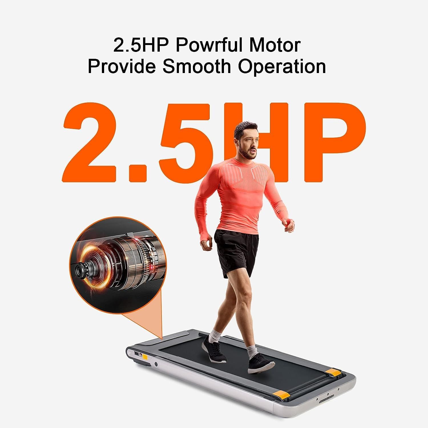 Foldable Treadmill with Incline, Folding Treadmill for Home Electric Treadmill Workout Running Machine, Handrail Controls Speed, Pulse Monitor,APP