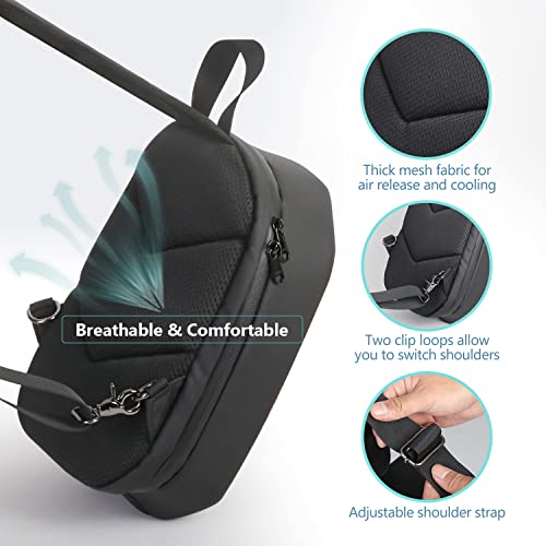 Hard Carrying Case for Meta Quest 2 JSVER Black Backpack Travel Case for Oculus Quest 2 /Quest Pro Accessories