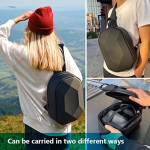 Hard Carrying Case for Meta Quest 2 JSVER Black Backpack Travel Case for Oculus Quest 2 /Quest Pro Accessories