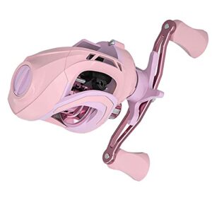 teqin fishing baitcasting reel, 3+1bb drag baitcasters, magnet braking system bait caster reel, 7.2:1 gear ratio ultra smooth baitcaster fishing reel for women/girls right hand