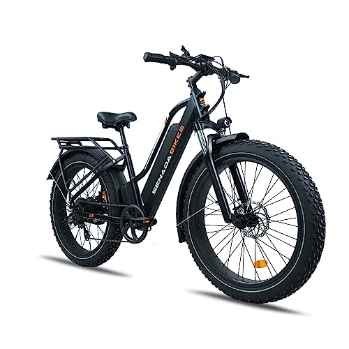 SENADA Electric Bike for Adults, 26" x 4.0 Fat Tire Electric Bikes, 1000W 48V 21Ah Ebike, 30MPH Snow Beach Electric Bicycle with Removable Battery, 7 Speed