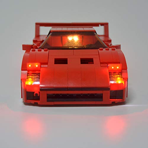 ASTEM Led Kits for Lego Ferrari F40, Led Only for Lego10248 (Light Only,Not Include The Lego Set).