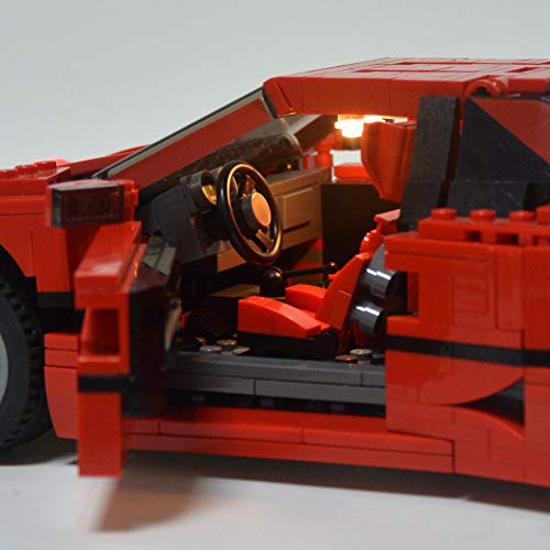 ASTEM Led Kits for Lego Ferrari F40, Led Only for Lego10248 (Light Only,Not Include The Lego Set).