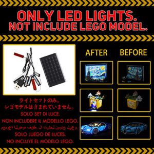 ASTEM Led Kits for Lego Ferrari F40, Led Only for Lego10248 (Light Only,Not Include The Lego Set).