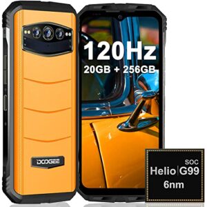 doogee s100 rugged smartphone(2023), 20gb+256gb dual 4g gaming rugged phones unlocked, 120hz 6.58" rugged cell phone, 66w fast charge, dual speakers, android 12, 108mp camera, night vision, nfc, otg