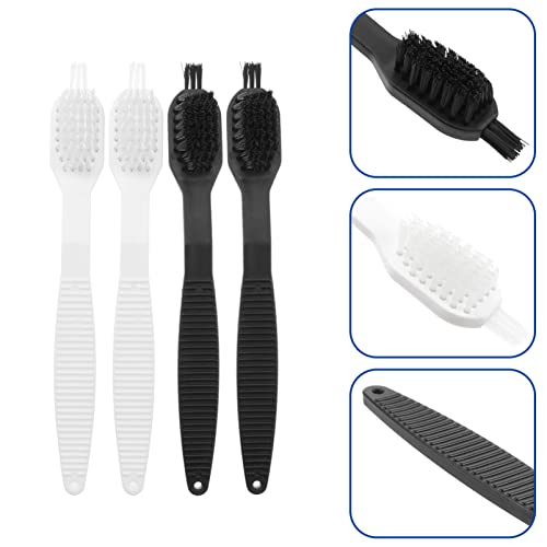 DOITOOL 10pcs Toothbrush Tiny Tool Blender Dish Deep White Scrubber Appliance Detail Keep Brushes Keyboard for Juicer Multipurpose Kitchen Micro Soy Crevice Gap Black Cleaning Cap