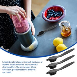 DOITOOL 10pcs Toothbrush Tiny Tool Blender Dish Deep White Scrubber Appliance Detail Keep Brushes Keyboard for Juicer Multipurpose Kitchen Micro Soy Crevice Gap Black Cleaning Cap