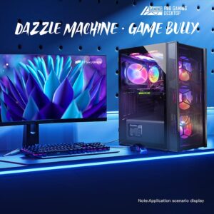 STGAubron Gaming Desktop PC,Intel Core i7 up to 3.9G,GeForce RTX 3060 12G GDDR6,32G,1TB SSD,WiFi,BT 5.0,RGB Fanx6,RGB Keybaord,RGB Mouse,Mouse Pad,RGB Bluetooth Sound Bar,RGB BT Gaming Mic,W10H64