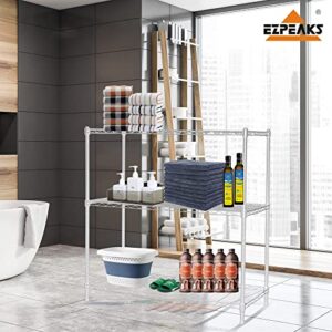 EZPEAKS Chrome 3-Shelf Shelving Unit with 3-Shelf Liners, Adjustable Rack, Steel Wire Shelves, Shelving Units and Storage for Kitchen and Garage (36W x 16D x 36H)