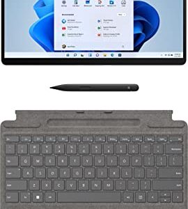 Microsoft Surface Pro X, 13" PixelSense Touchscreen Display, SQ1, 8GB Memory, 256GB Solid State Drive, Qualcomm Adreno 685 GPU, Windows 10 Pro, E8A-00001, Platinum (Renewed)