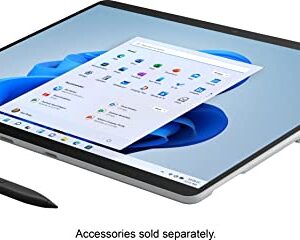 Microsoft Surface Pro X, 13" PixelSense Touchscreen Display, SQ1, 8GB Memory, 256GB Solid State Drive, Qualcomm Adreno 685 GPU, Windows 10 Pro, E8A-00001, Platinum (Renewed)