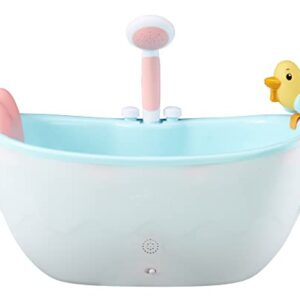 Baby Born Baby Doll Musical Light Up Bathtub with Automatic Working Shower Head - Plays Music & Sound Effects, Sturdy, Modern Design, Fits Dolls up to 17", for Kids Ages 3 and Up