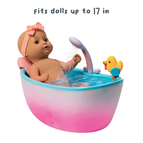 Baby Born Baby Doll Musical Light Up Bathtub with Automatic Working Shower Head - Plays Music & Sound Effects, Sturdy, Modern Design, Fits Dolls up to 17", for Kids Ages 3 and Up