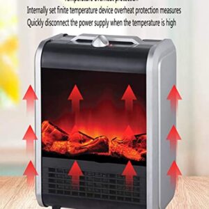 VOMKR Large Electric Stove Fires Freestanding, 1500W Freestanding Indoor Electric Fireplace with Thermostat Control Portable Freestanding Fireplace