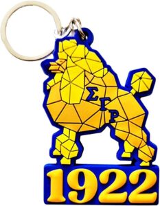 reflections by zana sigma gamma rho poodle keychain