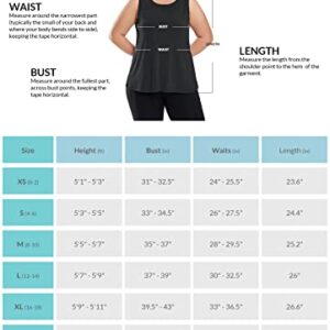 BALEAF Women's Plus Size Workout Tank Tops Loose Fit Sleeveless Athetic Running Exercise Shirts Black XL