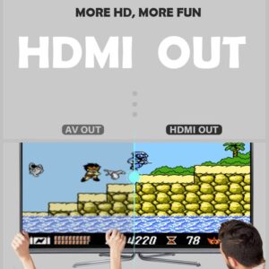 Babibubary Retro Game Stick with 1550+ Classic Video Games for TV with HDMI Output NES Wireless Extreme Mini Game Box Old Arcade Plug and Play Video Game Console Great Gift for Adults & Kids