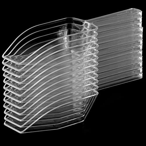 Mini Clear Acrylic Plastic Scoops [24 Pack] for Candy, Ice Cream Bar, Jars, Containers, Coffee, Flour, Dessert Buffets, Kitchen, Weddings, Parties & Concessions, 5.5"